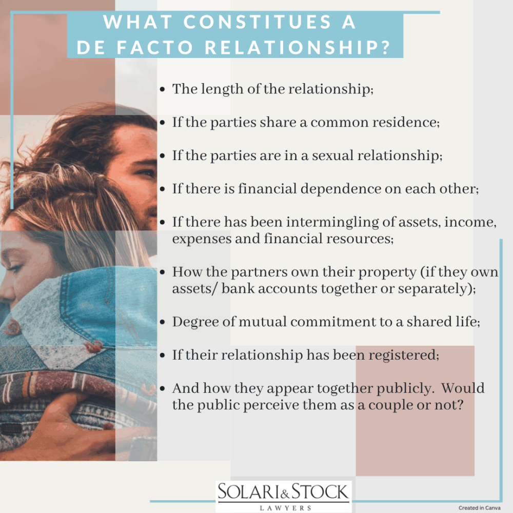 What is a De Facto Relationship? - Solari & Stock-Where clients come first